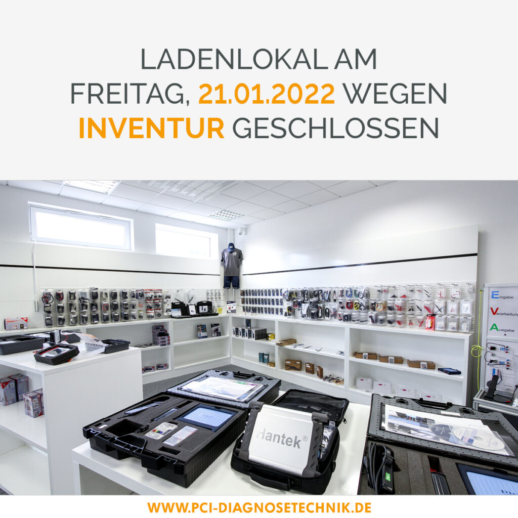 Laden wegen Inventur geschlossen | PCI